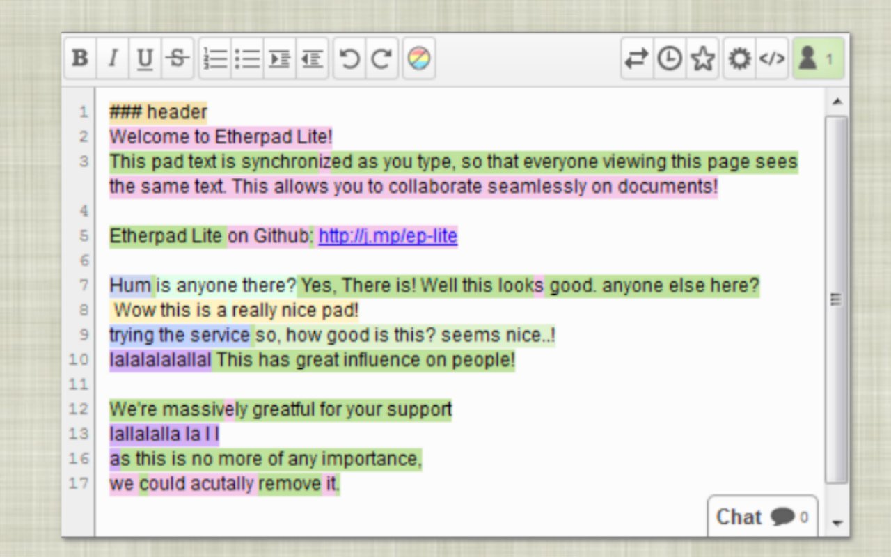 Tool | EtherPad Lite